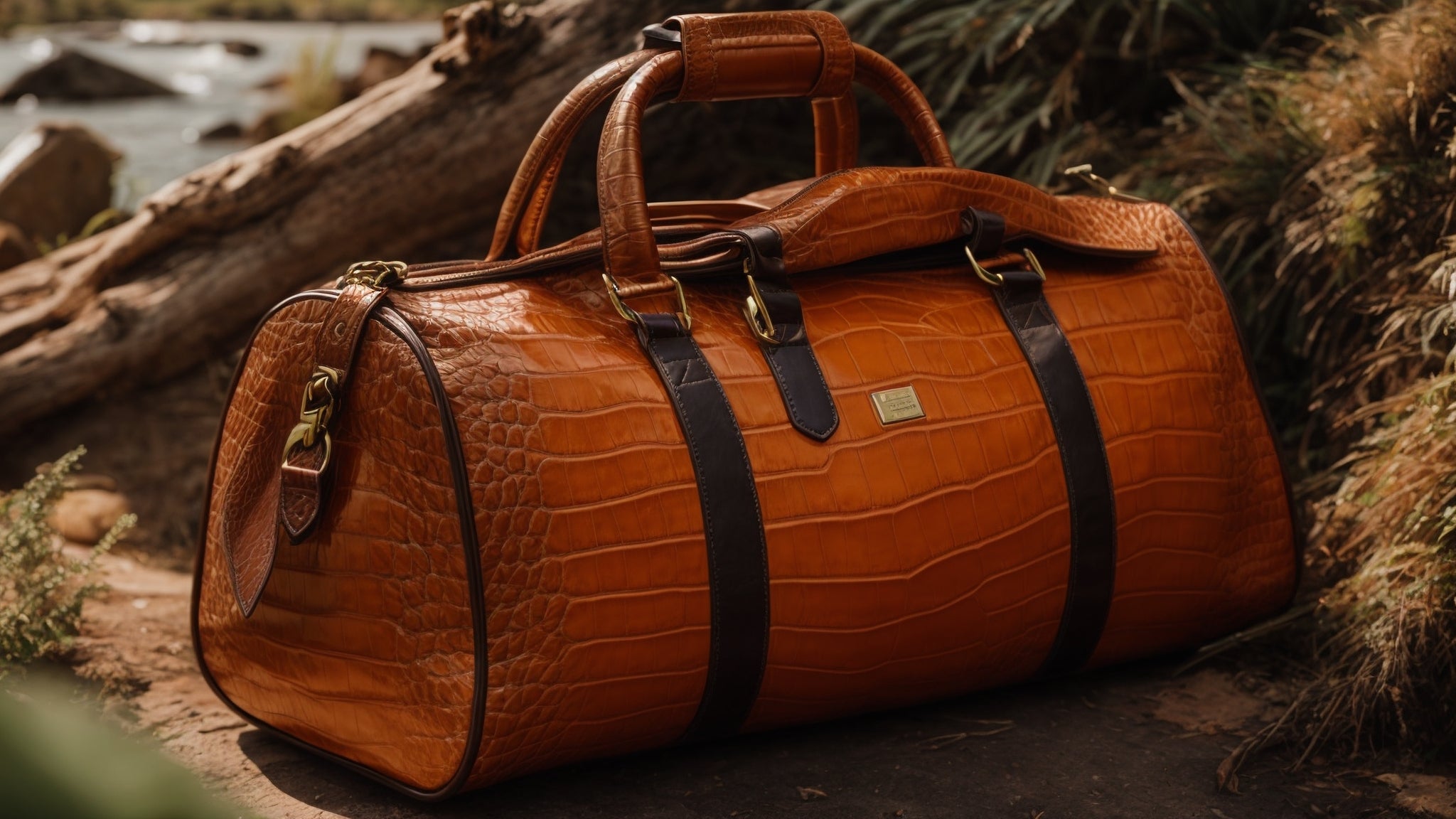 The Timeless Elegance of a Brown Alligator Duffle Bag – Crocodile Viet