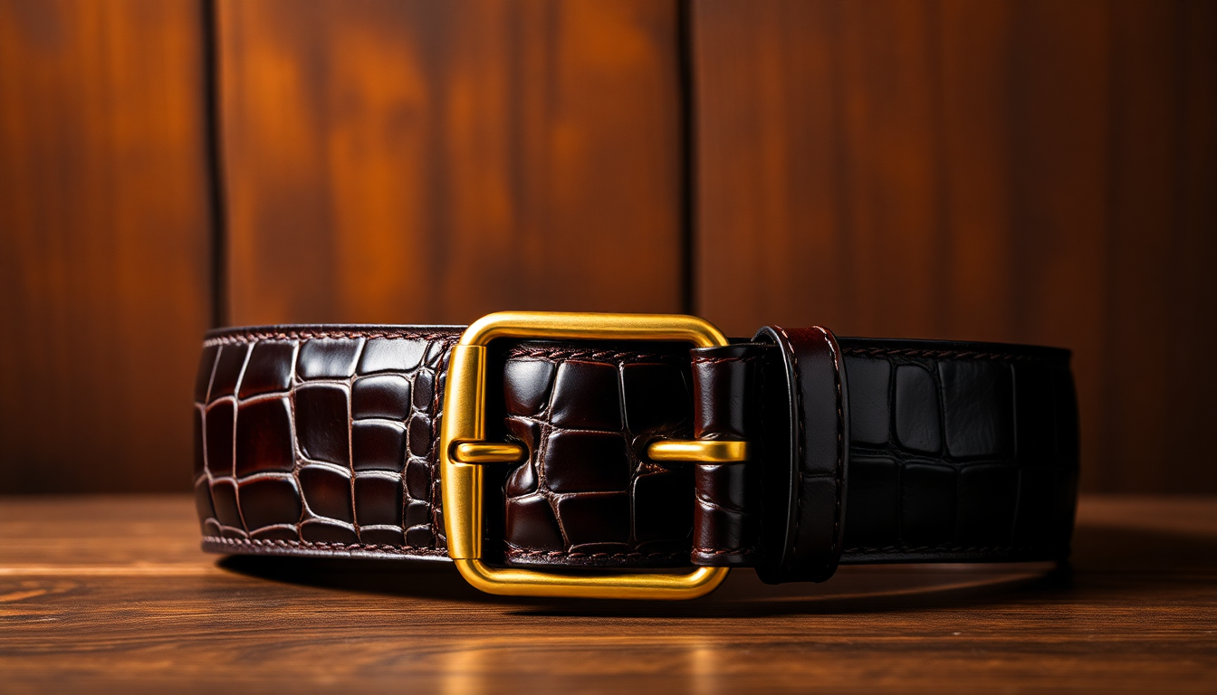 Elevate Your Style with Crocodile Viet's Durable Alligator Leather Bel